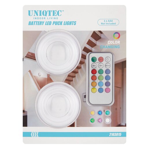 Uniqtec Battery LED Puck Lights | Smart Price Specials | PnP Home