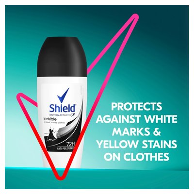 Shield Women Invisible Black & White Antiperspirant Roll On Deodorant ...