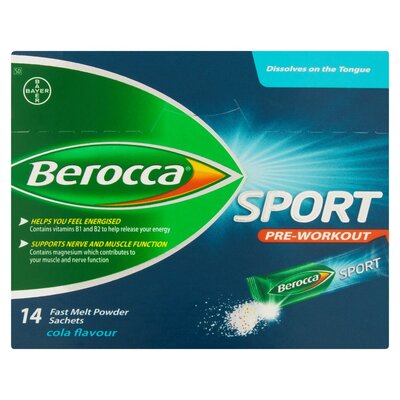Berocca Sport Cola Pre-workout Fast Melt Powder Sachets 14 Pack | PnP