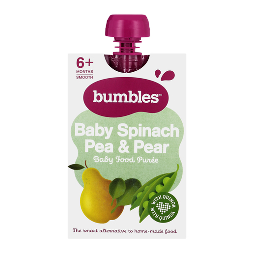 Bumbles Puree Spinach, Pea & Pear 120g | PnP