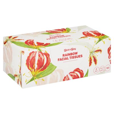 PnP 2 Ply Rainbow Facial Tissues 180s | PnP