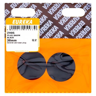 Eureka Black Plug Basin 38mm 2 Pack | PnP