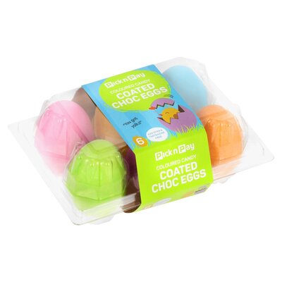 PnP Coloured Hollow Chocolate Eggs 6 Pack | PnP