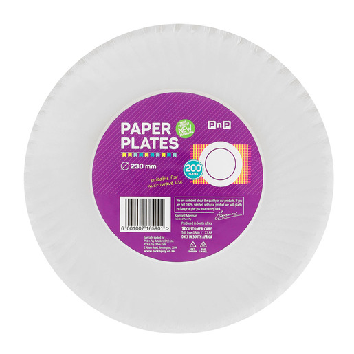 PnP Paper Plates 200 Pack | PnP