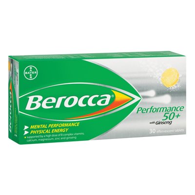 Berocca 50 + Focus Multivitamin Effervescent 30s | PnP
