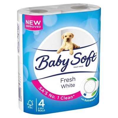 Baby Soft White 2 Ply Toilet Paper 4 Pack | Smart Price Specials | PnP Home