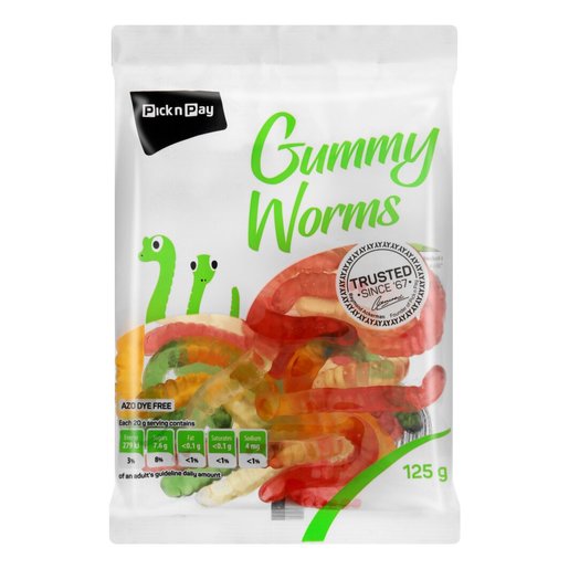 PnP Gummy Worms 125g | PnP