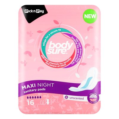 PnP Bodysure Maxi Night Pads 16 Pack | PnP