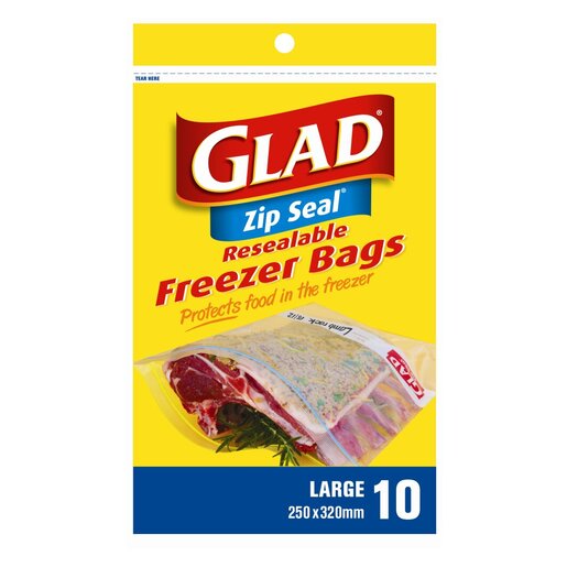 Glad Large Zipper Freezer Bags 10 | Smart Price Specials | PnP Home