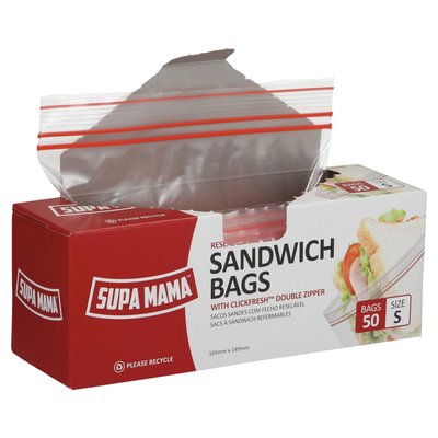 SUPA MAMA SANDWICH BAG SMALL 50EA | PnP