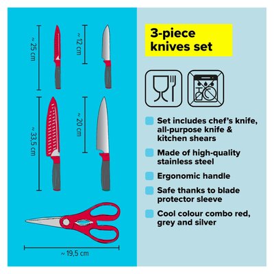 Tasty 3 Piece Knife Set | PnP