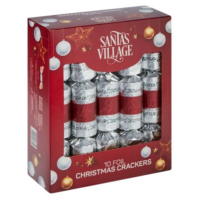 Santa's Village Assorted Foil Christmas Crackers 10 Pack | Smart Price ...