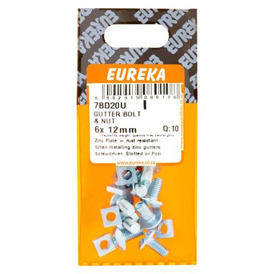 Eureka Gutter Bolt & Nut 6 x 12mm 10 Pack | Smart Price Specials | PnP Home