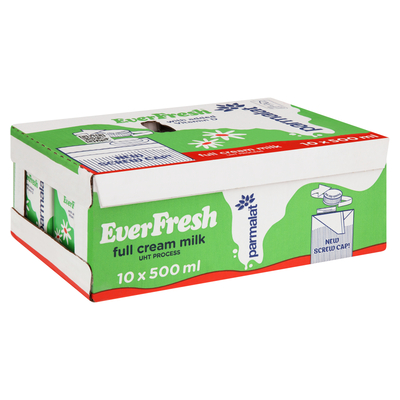 Everfresh Full Cream Long Life Milk 10 x 500ml | PnP