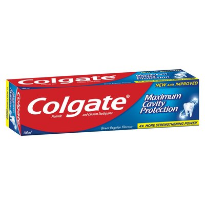 Colgate Maximum Cavity Protection Flouride & Calcium Toothpaste 100ml ...