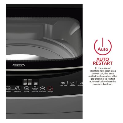 Defy 17kg Stainless Steel Top Loader Washing Machine DTL153 | PnP