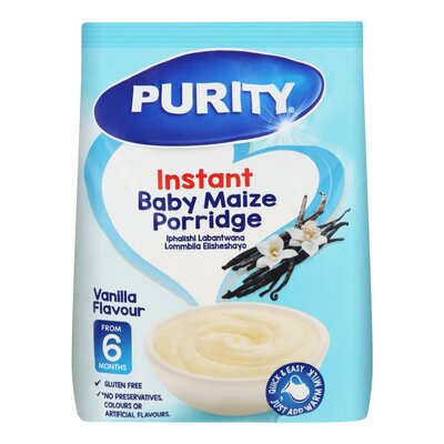 Purity Instant Cream of Maize Baby's Soft Porridge Vanilla 500g from 6 ...