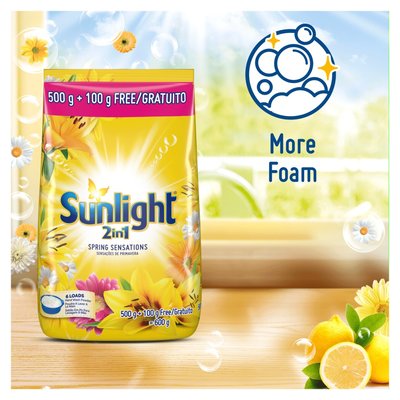 Sunlight Spring Sensations 2in1 Hand Washing Powder Detergent 600g ...
