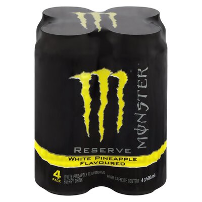 Monster Reserve White Pineapple Flavoured Energy Drinks 4 x 500ml | PnP