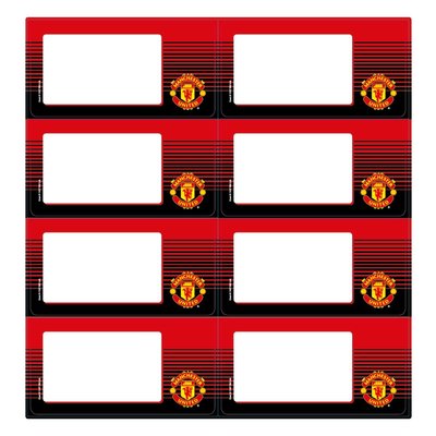 Man United Book Labels 16 Pack | PnP