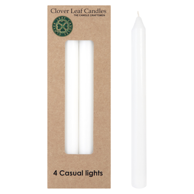 Clover Leaf White Casual Candle Lights 4s | PnP