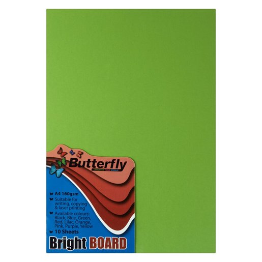 Butterfly A4 Bright Board Green 10 Sheets | PnP