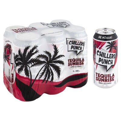 Chillers Punch Tequila Sunrise Zero Alcohol Spirit Cooler 6 x 440ml | PnP
