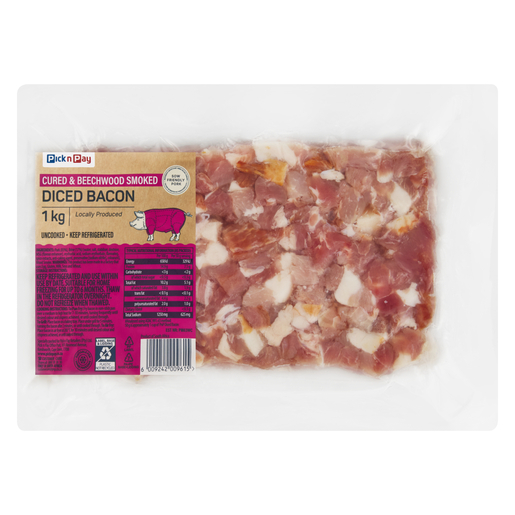 PnP Diced Bacon 1kg | PnP