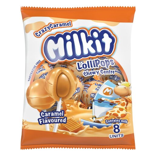 Milkit Caramel Flavoured Lollipops 8 Pack | PnP