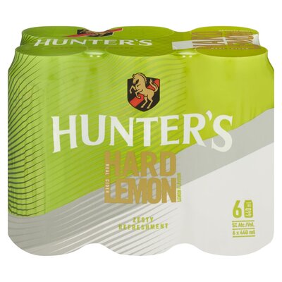 Hunters Hard Lemon Can 6 x 440ml | PnP