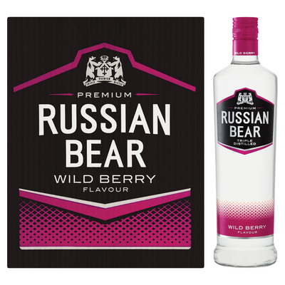Russian Bear Vodka Wild Berry/Guarana 750ml x 6 | PnP