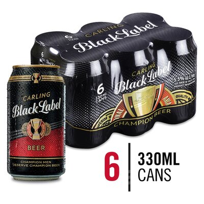 Carling Black Label Can 6 x 330ml | PnP
