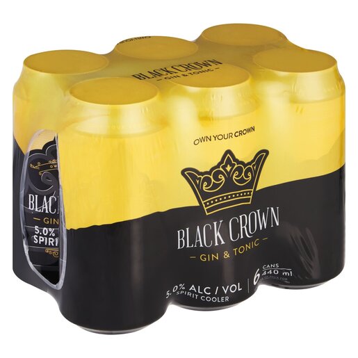 Black Crown Gin & Tonic Can 6 x 440ml | PnP