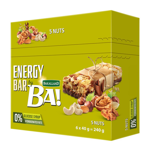 Ba Dried Nuts Energy Bar 6ea x 18 | PnP