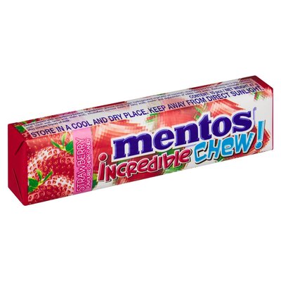 Mentos Incredible Chew! Strawberry Chewy Candy 47g | PnP