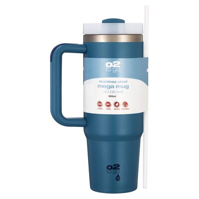 O2 Blue Mega Mug Water Bottle 900ml x 96 | PnP