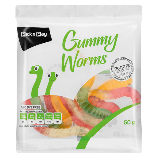 PnP Gummy Worms 50g | PnP