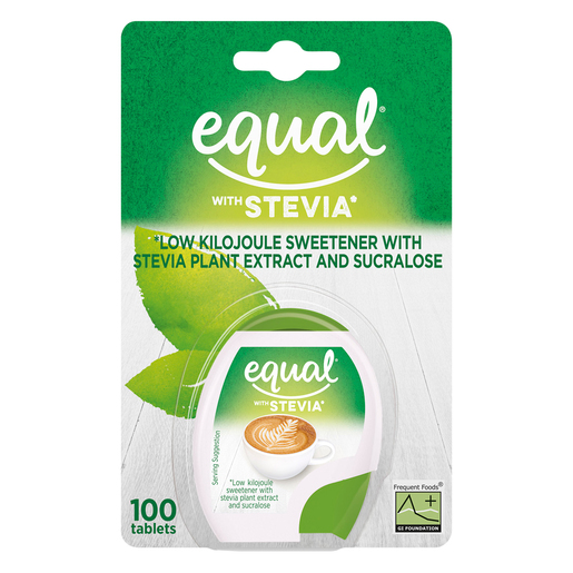 Equal Low Kilojoule Sweetener With Stevia Tab 100ea | PnP