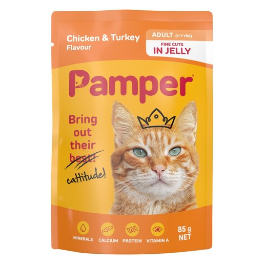 Pamper Fine Cuts Chicken Turkey 85g | PnP