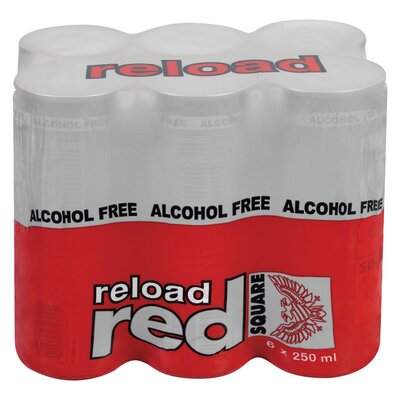 Red Square Reloaded Energy Drink Non Alcoholic Can 6 x 250ml | PnP