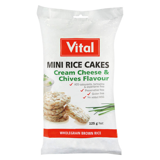Vital Rice Cakes Cream Cheese & Chives 125g | Smart Price Specials ...