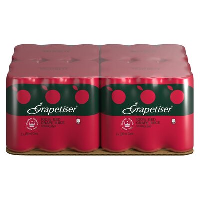 Grapetiser 100% Sparkling Red Grape Juice 24 x 330ml | PnP