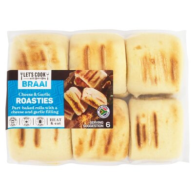 PnP Let's Cook Braai Garlic & Parsley Ciabatta Roll 6 Pack | PnP