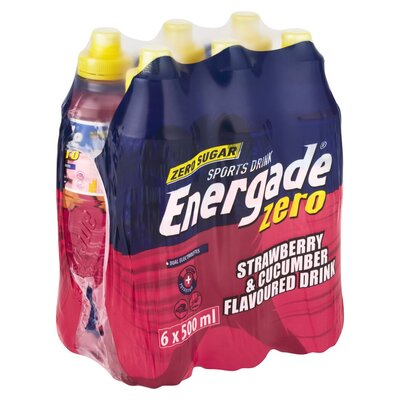 Energade Zero Strawberry & Cucumber Flavoured Sports Drink 6 x 500ml | PnP
