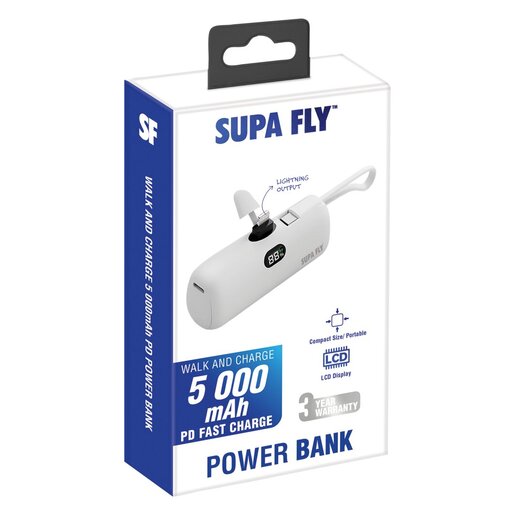 Supa Fly TC 5000MAH White Lighting Powerbank | PnP