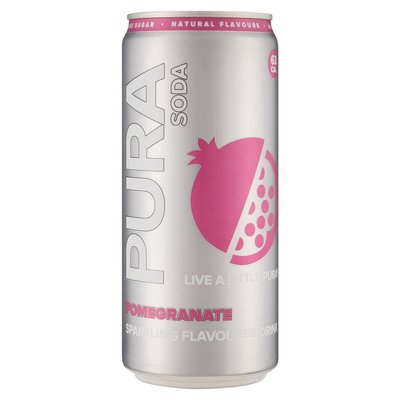 Pura Soda Pomegranate Flavoured Sparkling Drink 300ml | PnP