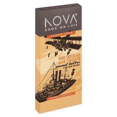 Nova Chocolate Sugar Free Dark Chocolate With Smooth Peanut Butter 40g ...