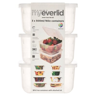 Everlid Food Saver Set 500ml 3 Pack | PnP
