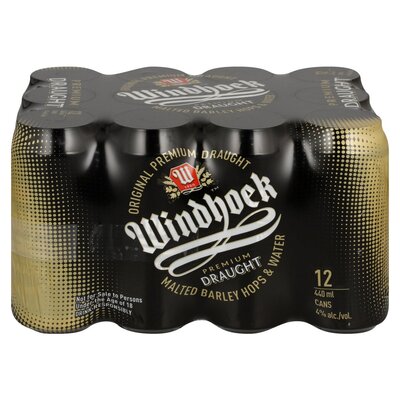 Windhoek Draught Cans 12 x 440ml | PnP