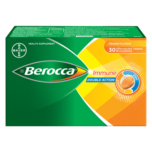 Berocca Immune Double Action Effervescent Tablets 30 Pack | PnP